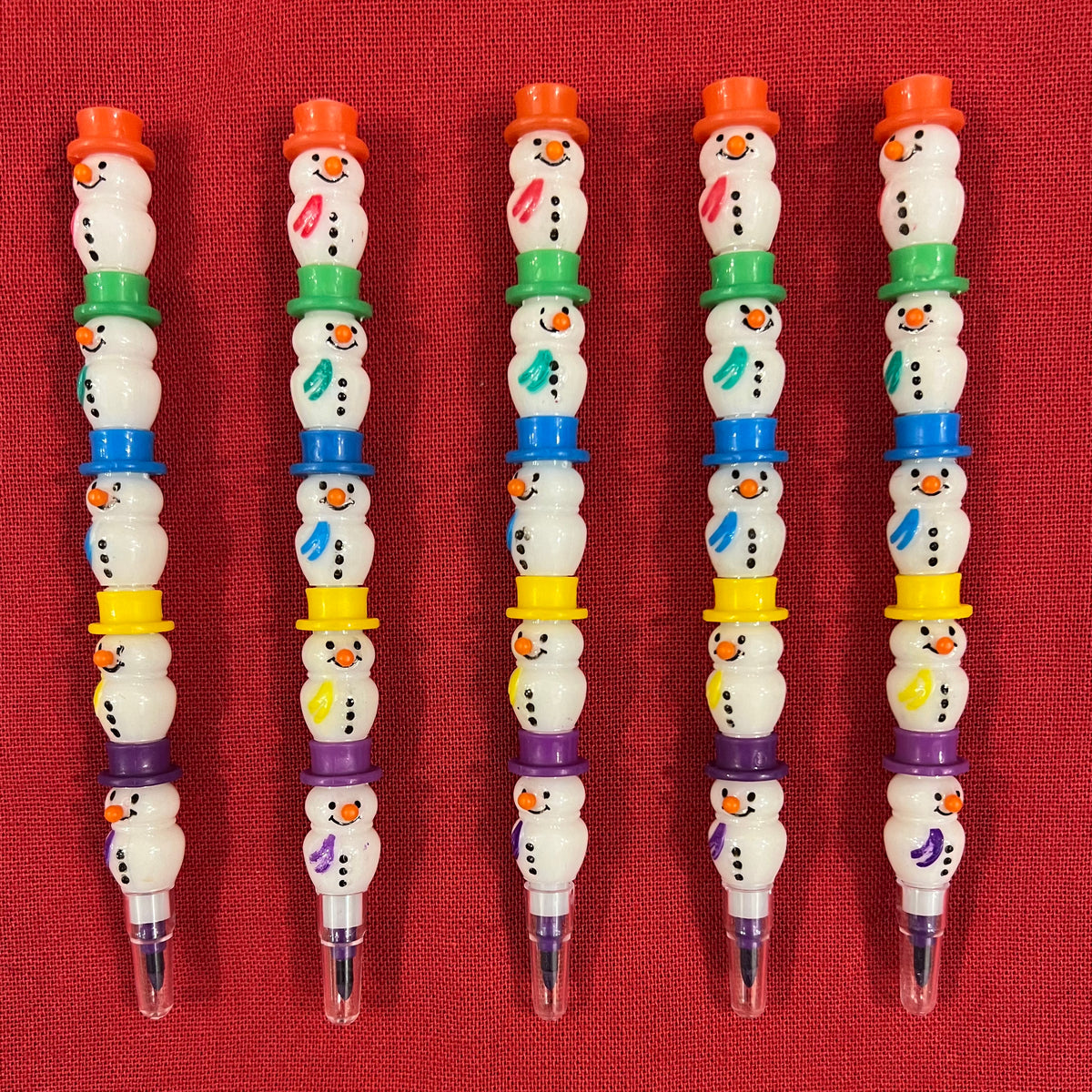 Snowman Stackable Crayon Pen | Party Arts