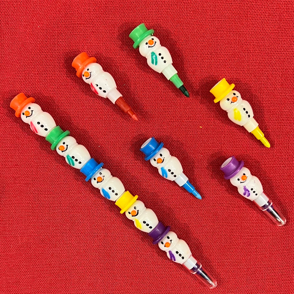 Snowman Stackable Crayon Pen | Party Arts